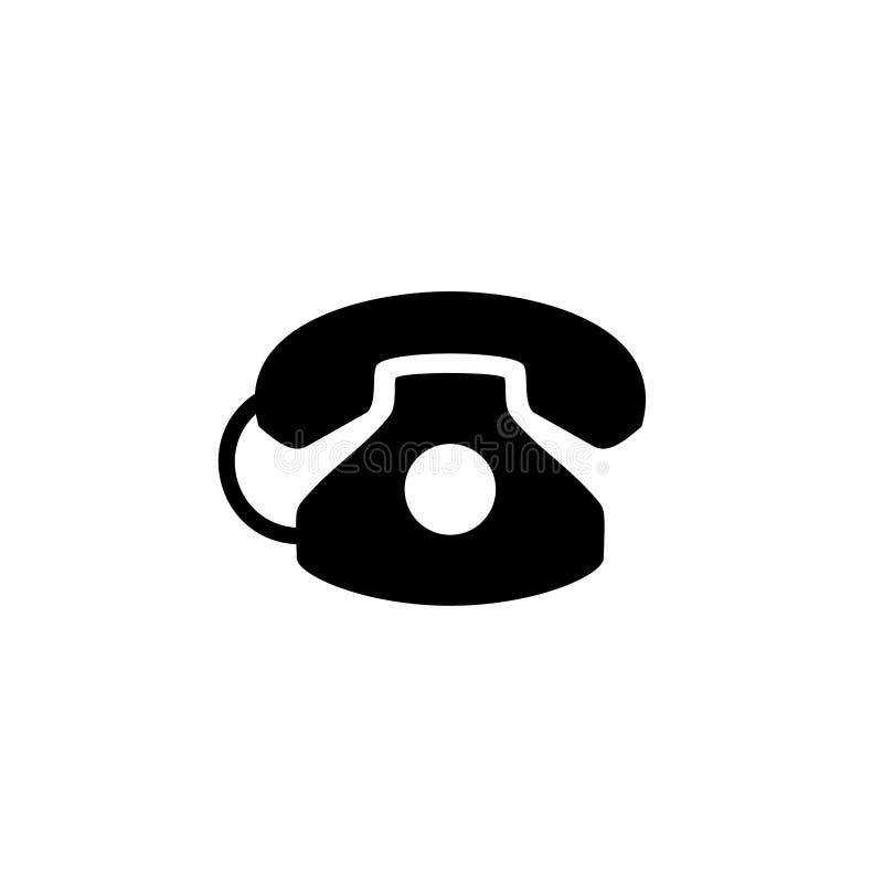 The Basic Logo Form of a Vintage Telephone Receiver Stock Vector ...