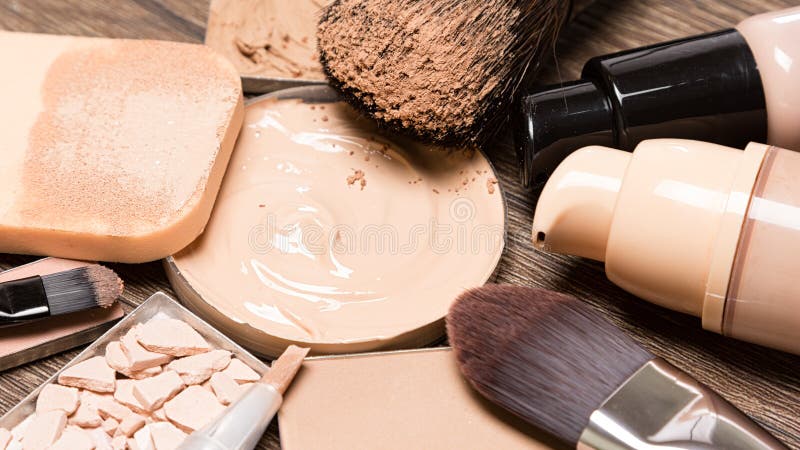 Basic Makeup Products for Flawless Complexion Stock Photo - Image of ...