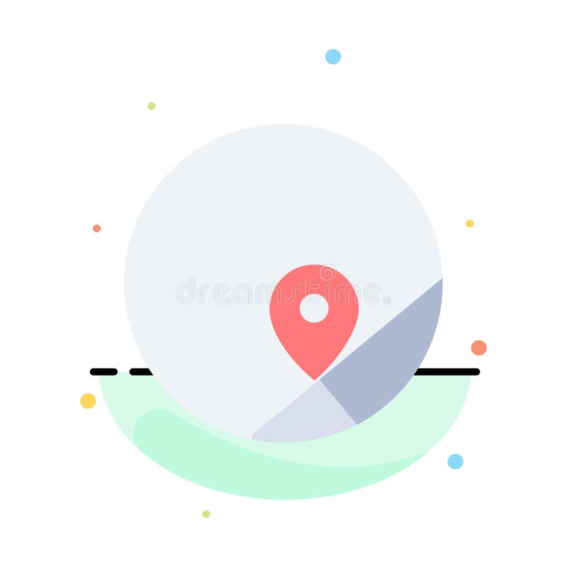 Basic, Map, Location, Map Abstract Flat Color Icon Template Stock ...