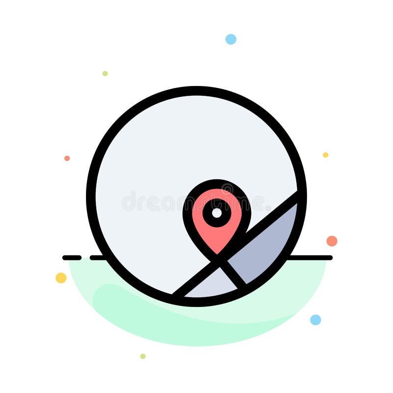 Basic, Map, Location, Map Abstract Flat Color Icon Template Stock ...