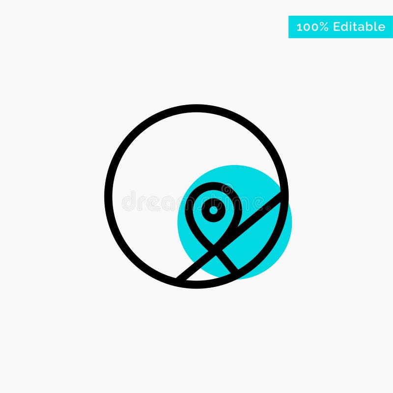 Basic, Map, Location, Map Turquoise Highlight Circle Point Vector Icon ...