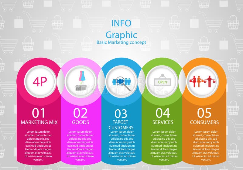 Basic Marketing Infographics Concept Vector Illustration. Stock Vector ...