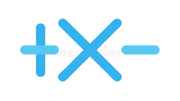 Basic Math Arithmetic Operations Symbol Set Stock Illustrations – 14 ...