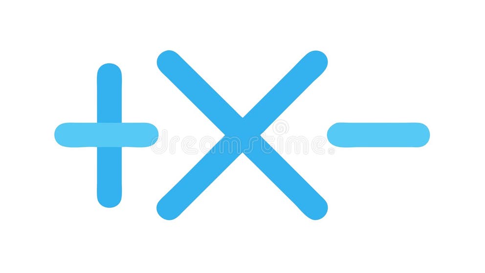 Basic Math Arithmetic Operations Symbol Set Stock Illustrations – 14 ...