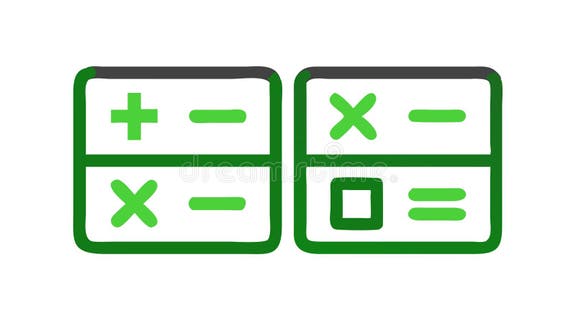 Basic Math Operators Icon, Calculation and Arithmetic Symbol , Vector ...