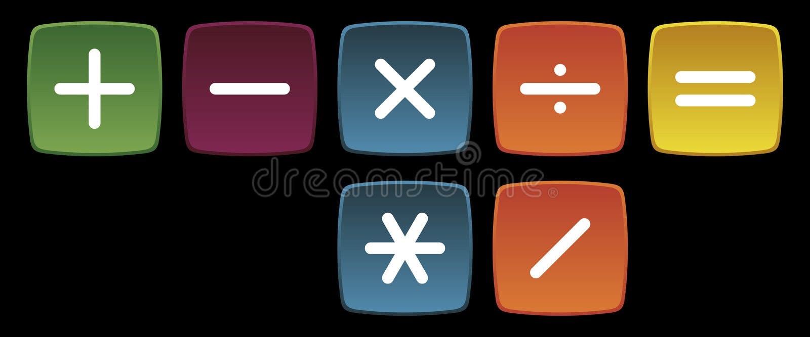 Math Symbols Stock Vector Illustration Of Symbol Multiply 4503862