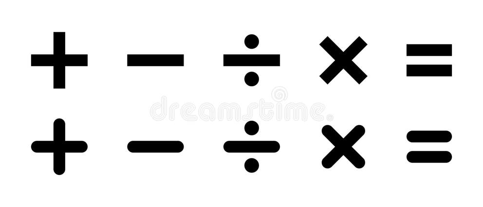 Math Equation Symbols Stock Illustrations – 1,200 Math Equation Symbols ...