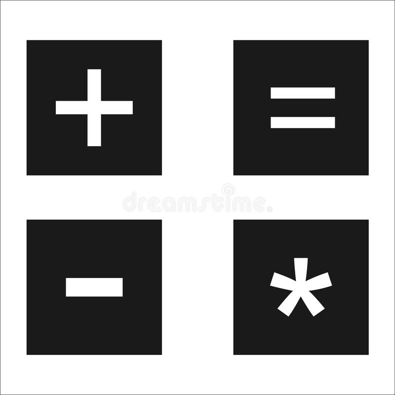 Basic Math Signs Stock Illustrations – 281 Basic Math Signs Stock ...