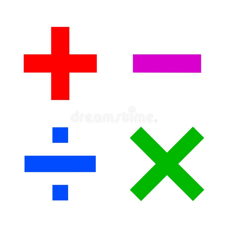 Basic Mathematical Sign, Math Flat Signs Icon - Vector Stock ...