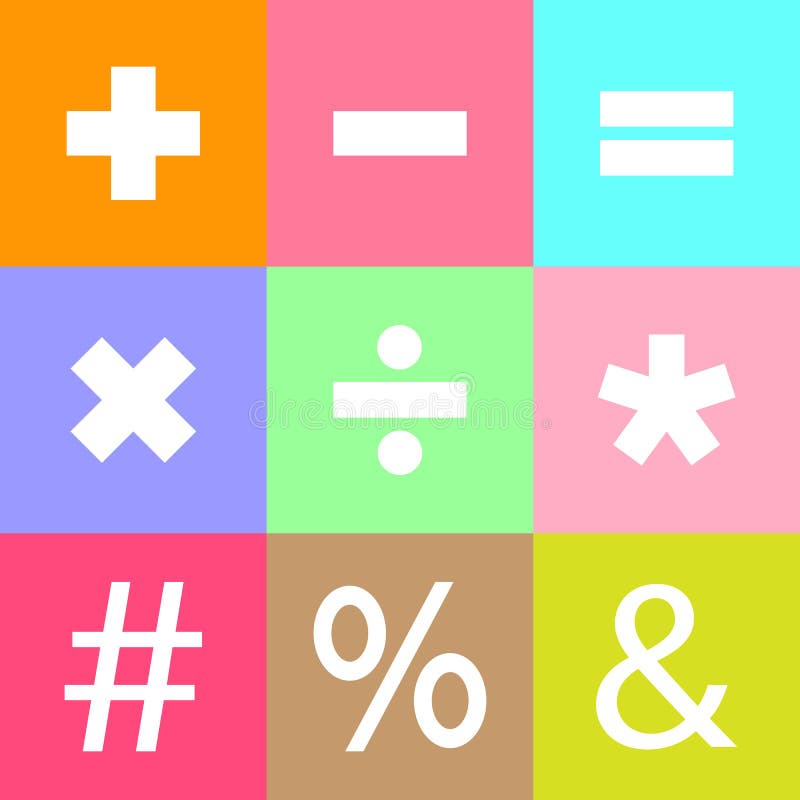 Basic Mathematical Sign stock vector. Illustration of negative - 66541440