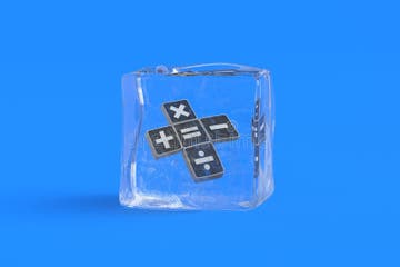 Basic Mathematical Symbols in Ice Cube Stock Illustration ...