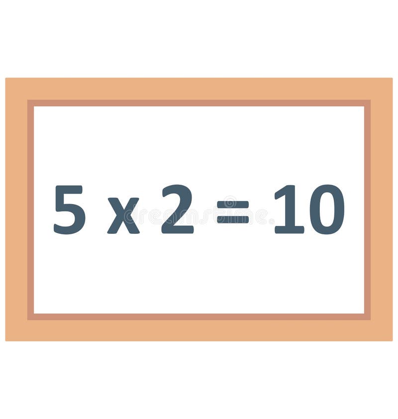 Basic Maths Color Isolated Vector Icon that Can Be Easily Modified or ...