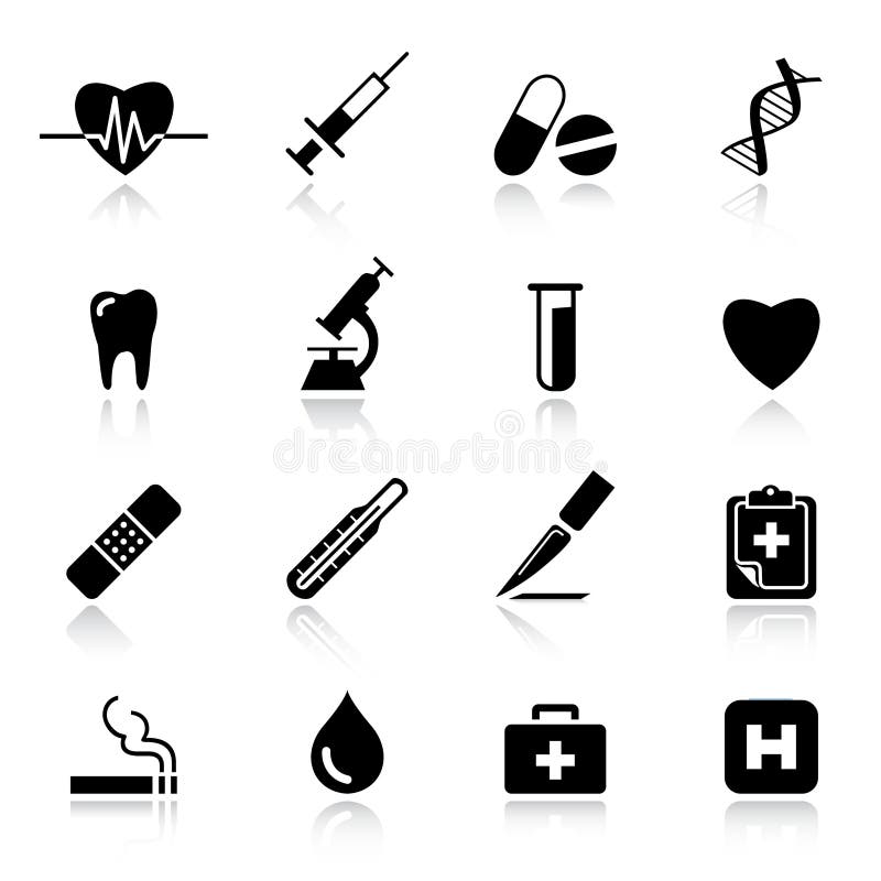Basic - medical icons stock vector. Illustration of file - 19823022