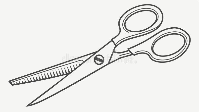 Basic Metal Scissors General Purpose Tool Illustration Vector Design ...