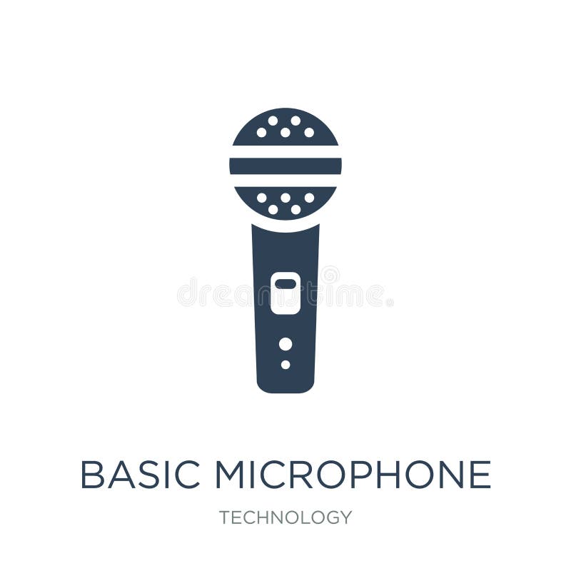 Big Microphone Icon in Trendy Design Style. Big Microphone Icon ...