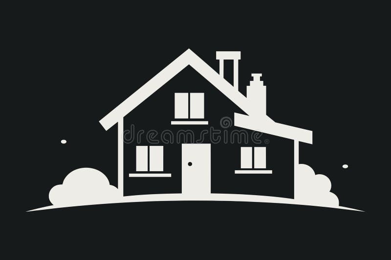 A Basic Minimalist House Icon with a Simple, Clean Design Stock Vector ...