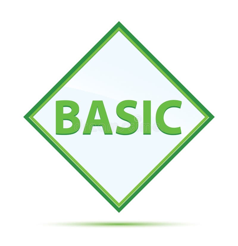 Basic Modern Abstract Green Diamond Button Stock Illustration ...