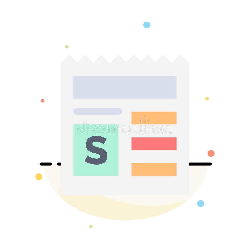 Basic, Money, Document, Bank Abstract Flat Color Icon Template Stock ...