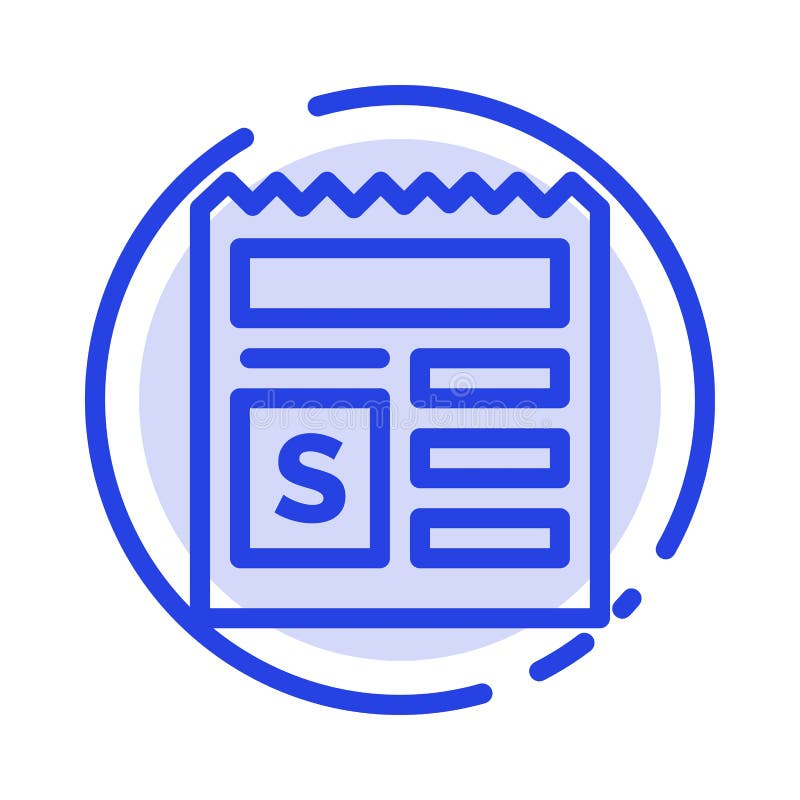 Basic, Money, Document, Bank Blue Dotted Line Line Icon Stock Vector ...