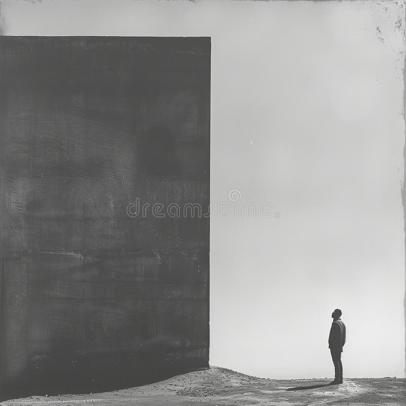 Basic Monochrome Composition with Negative Space in the Middle, Perfect ...