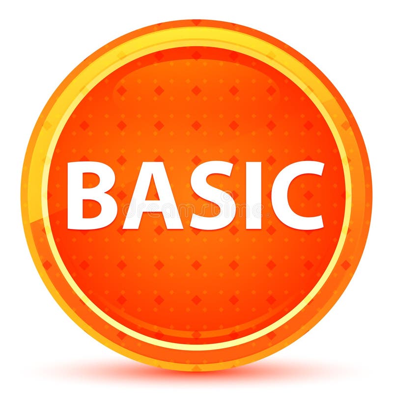 Basic Natural Orange Round Button Stock Illustration - Illustration of ...