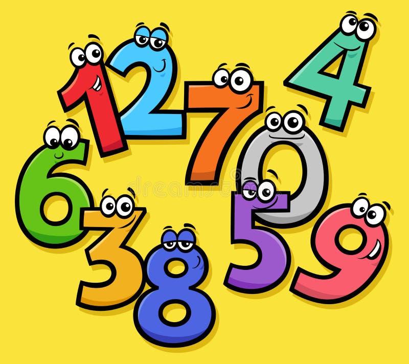 Numbers with Cartoon Animals Stock Vector - Illustration of happy ...