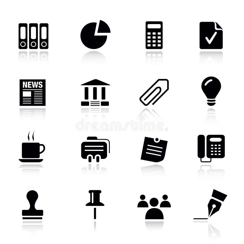 Basic - Office and Business Icons Stock Vector - Illustration of change ...