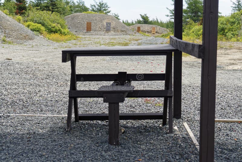 Basic Outdoor Shooting Range Stock Photo - Image of hobby, gravel ...