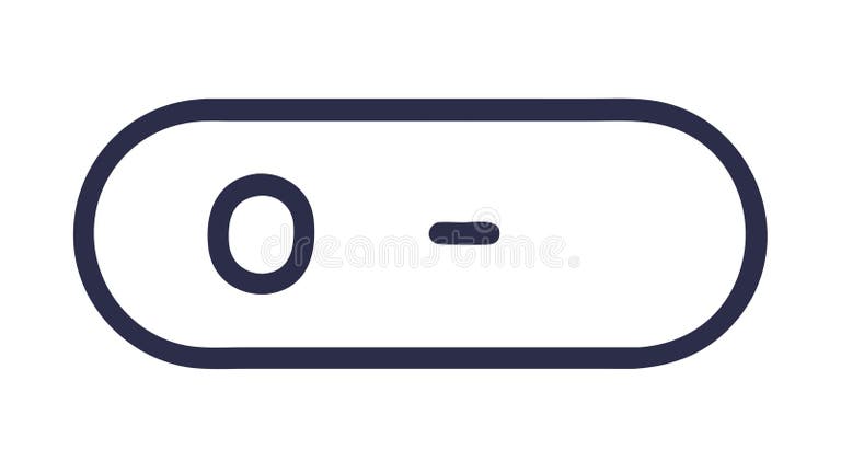 Basic Oval Toggle Switch Icon Representing on, Off, or State, Vector ...