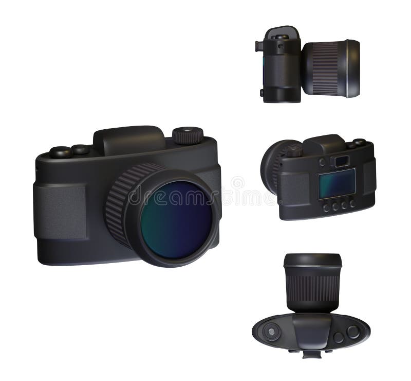 Basic Parts of the Camera stock illustration. Illustration of film ...