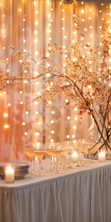 Basic Party Decor Arranged Against a Simple yet Impactful Backdrop ...