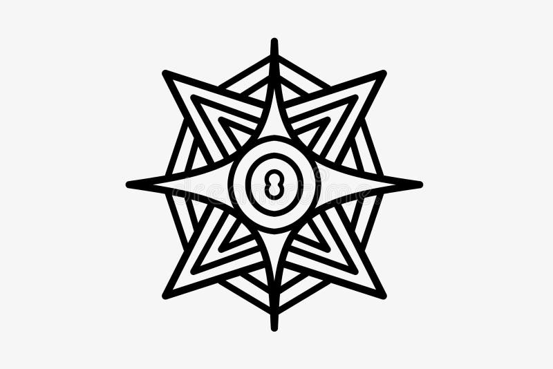 Basic Pattern of Hidden Hand Blade Stock Illustration - Illustration of ...