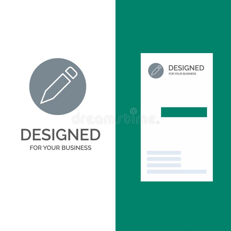 Basic, Pencil, Text Grey Logo Design and Business Card Template Stock ...