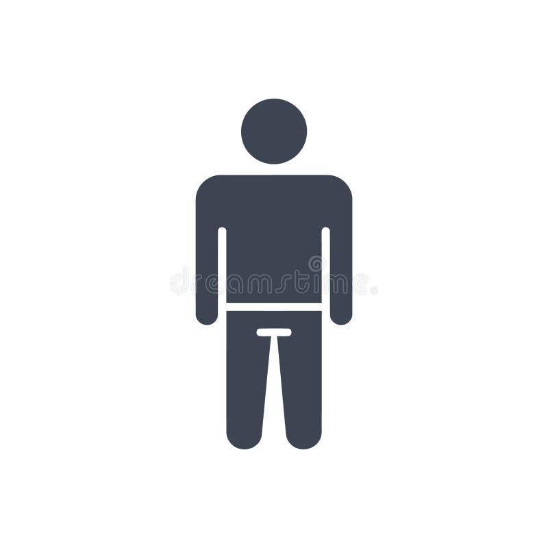 Basic Person Standing Icon stock vector. Illustration of standard ...