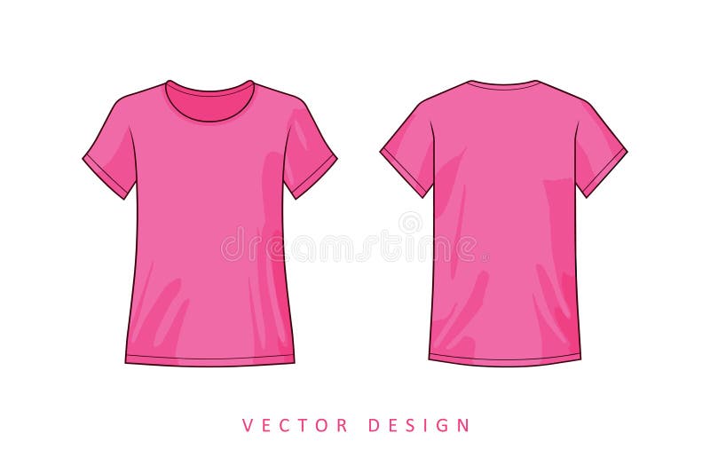 Basic Pink Shirt Vector Design AI Generated Stock Vector - Illustration ...