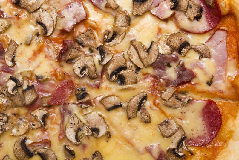 Basic pizza toppings stock photo. Image of salami, meal - 57252730