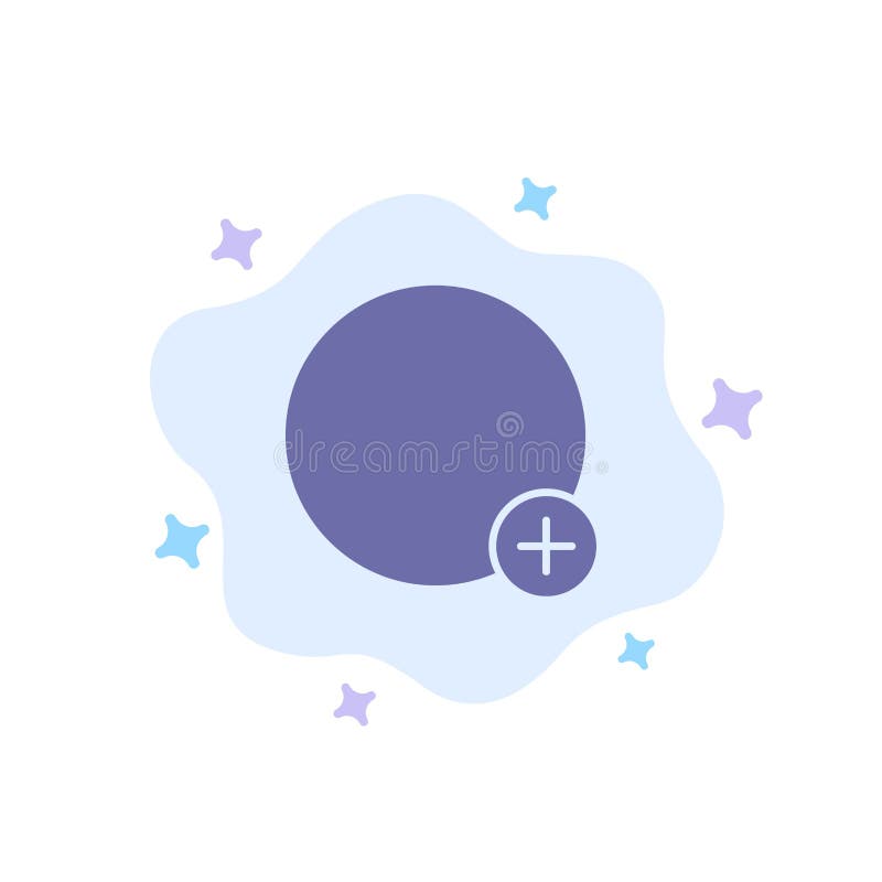 Basic, Plus, Sign, Ui Blue Icon on Abstract Cloud Background Stock ...