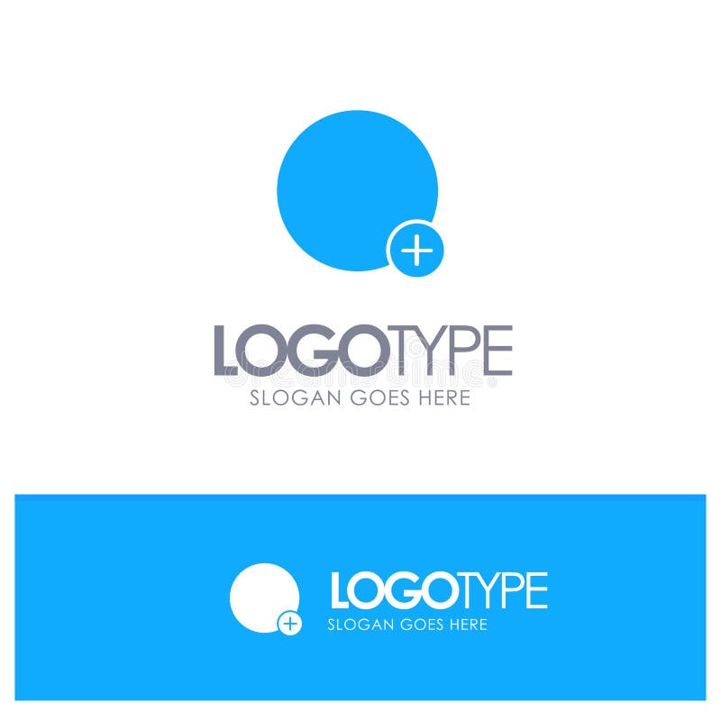 Basic, Plus, Sign, Ui Blue Solid Logo with Place for Tagline Stock ...