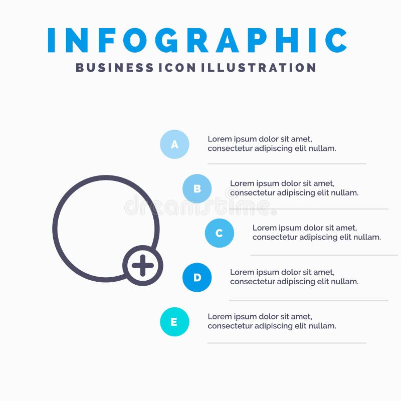 Basic, Plus, Sign, Ui Line Icon with 5 Steps Presentation Infographics ...