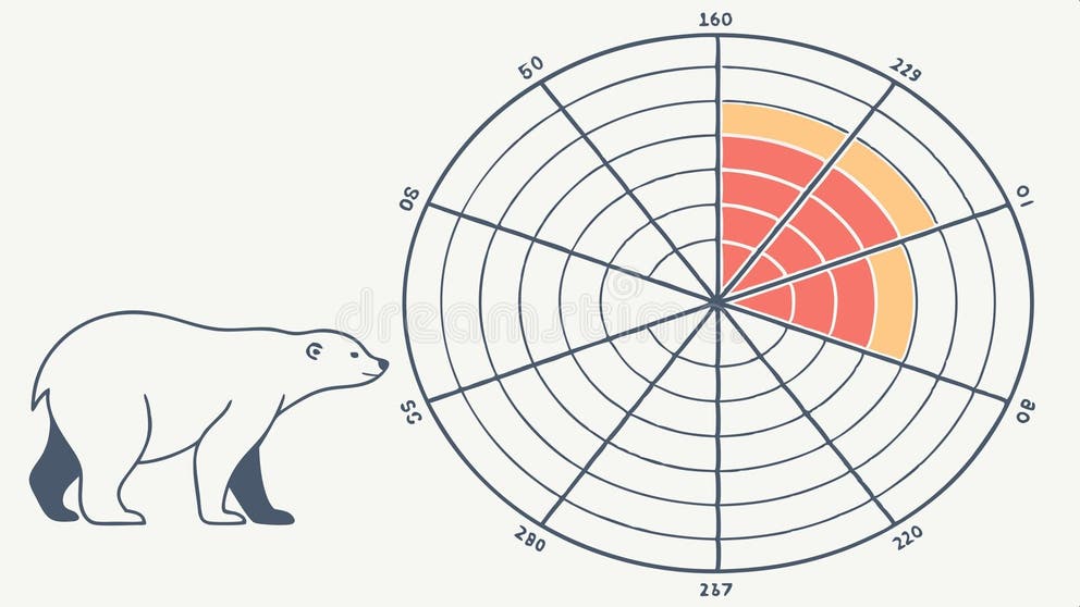 Basic Polar Chart, Simple Radial Data Graph Analysis Design Vector ...