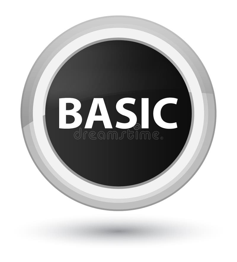 Basic Prime Black Round Button Stock Illustration - Illustration of ...