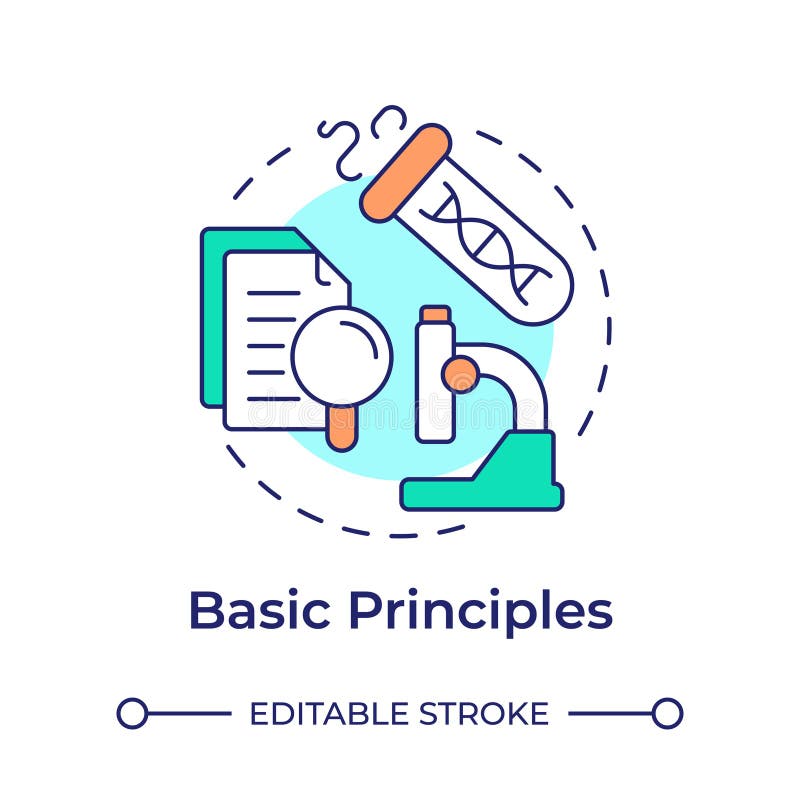 Basic Principles Multi Color Concept Icon Stock Vector - Illustration ...