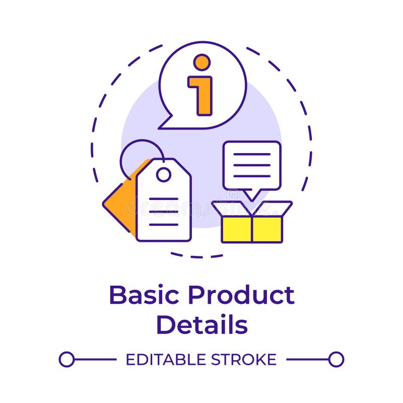 Basic Product Details Multi Color Concept Icon Stock Vector ...