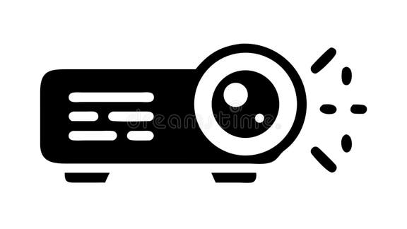 Basic Projector Icon, Presentation Equipment Symbol, Vector Design ...