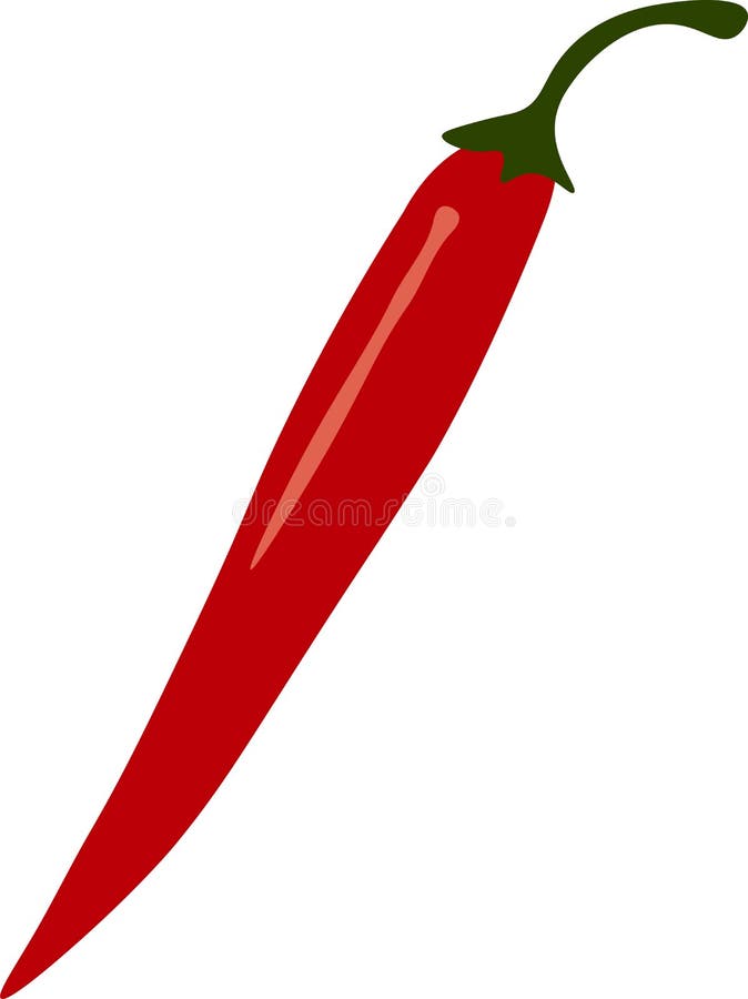 Basic Red Chili Pepper As Icon. Chili and Fruit and Vegetable Vector and Illustration Stock ...