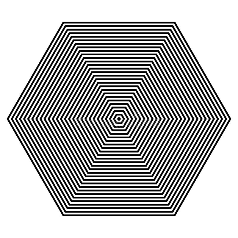 BASIC REGULAR GEOMETRIC. GRAPHIC ELEMENTS. PARALLEL LINES with HEXAGON ...