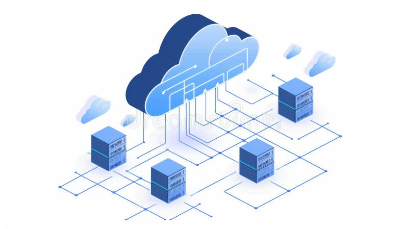 Basic Representation Of Cloud Based Resource Allocation Stock Illustration Illustration Of