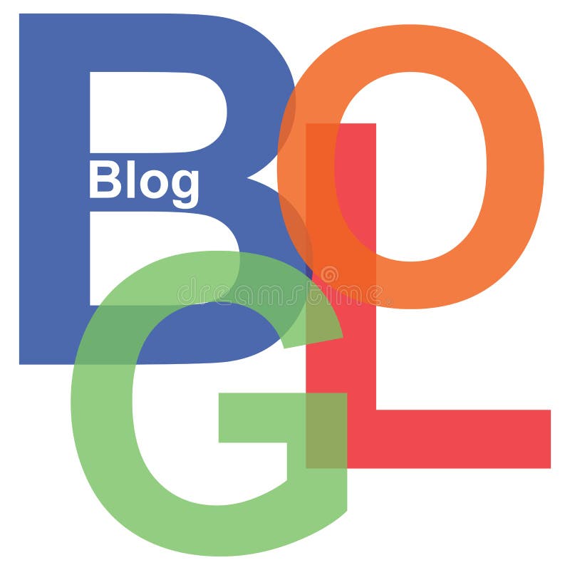 The Word BLOG in 3D stock illustration. Illustration of modern - 26341527