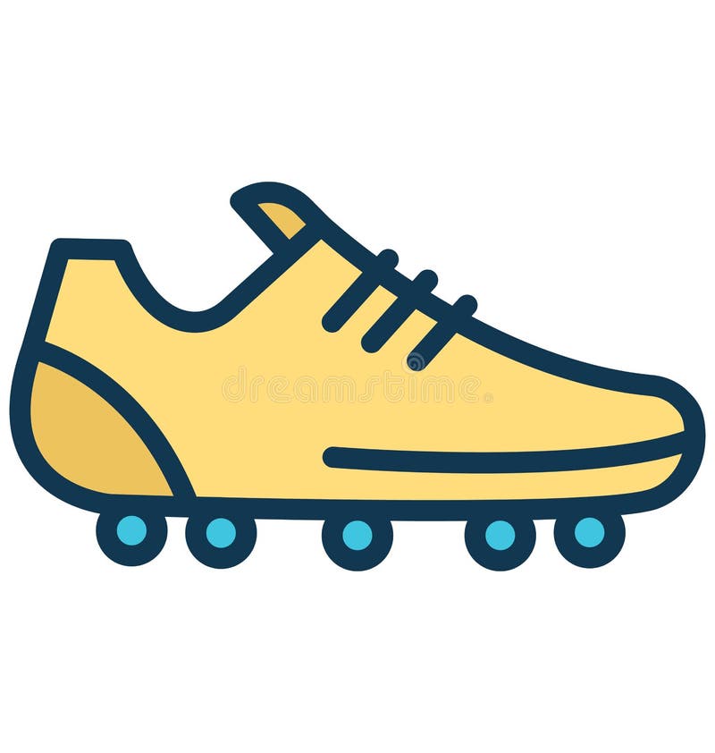 Football Sneaker, Running Shoes Vector that Can Be Easily Modified or ...