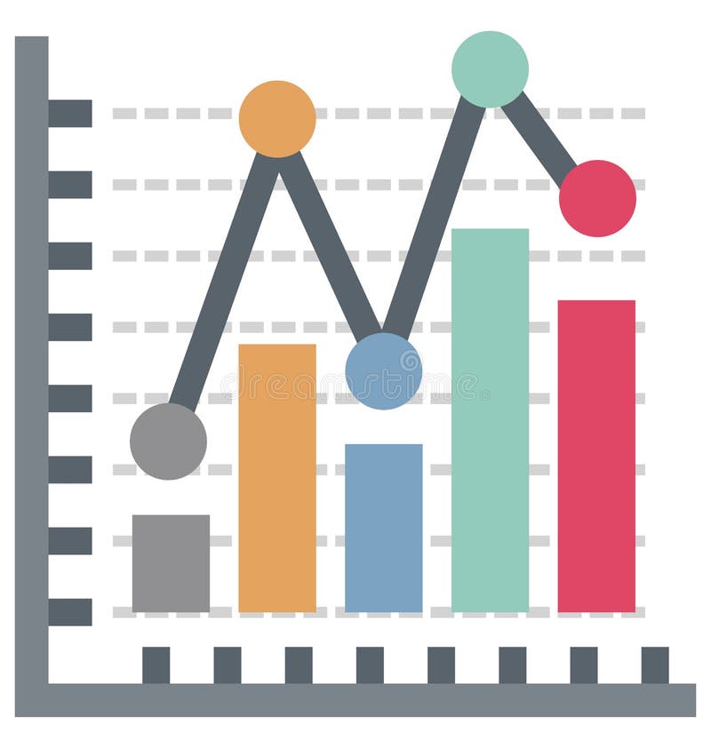 Statistics Color Isolated Vector Icon that Can Be Easily Modified or ...